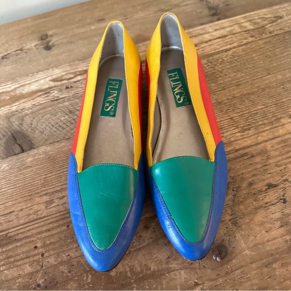 Flings | Shoes | Flings Nikki Vintage 9s Color Block Loafer Leather ...